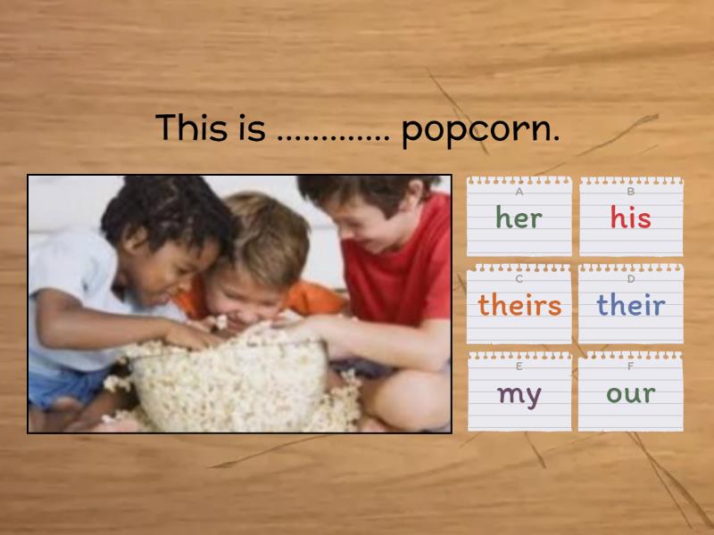 TT2 unit 6 LB2 possessive pronouns vs adjectives - Quiz