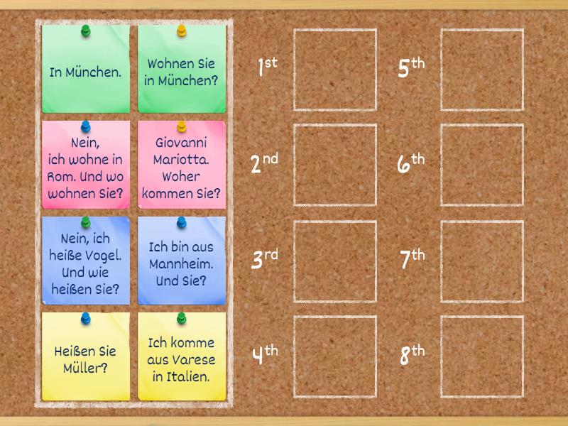 Dialog - Fragen - Orden correcto