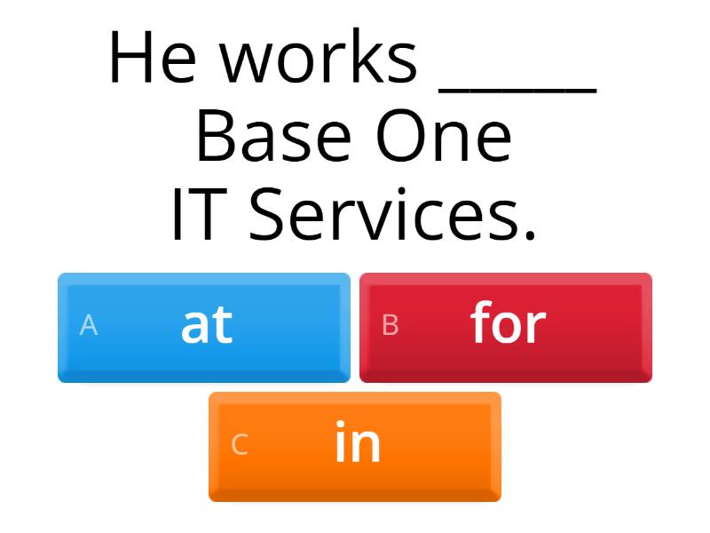 Work + preposition - Quiz