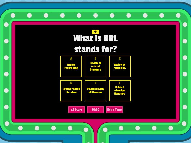 Overview of review of related literature and studies - Gameshow quiz