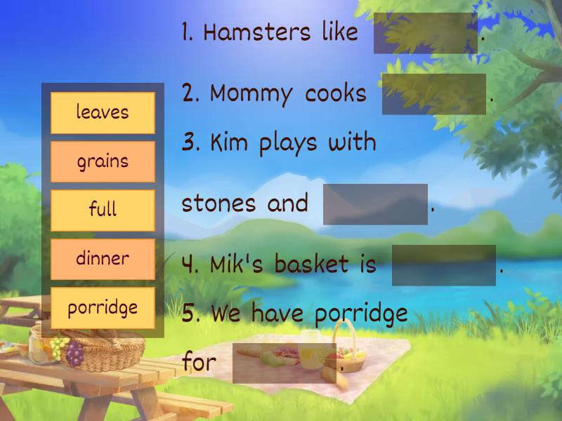 Hamsters (2) - Complete the sentence