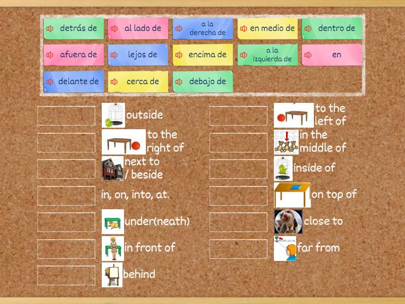 Preposiciones de Lugar01 #1 - Match up