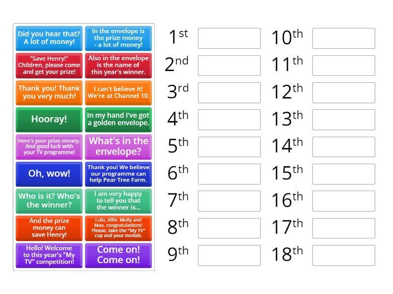 Dialogue 5 - Rank order
