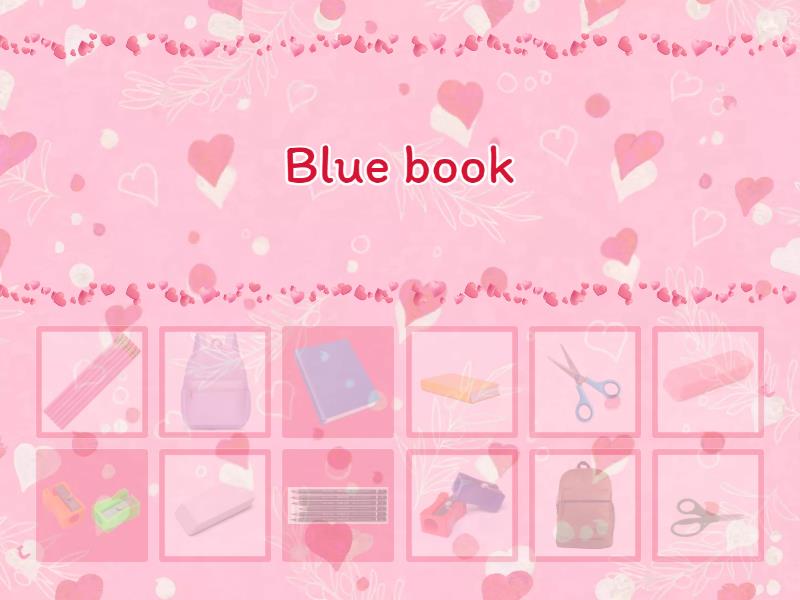 School supplies/ colors - Find the match