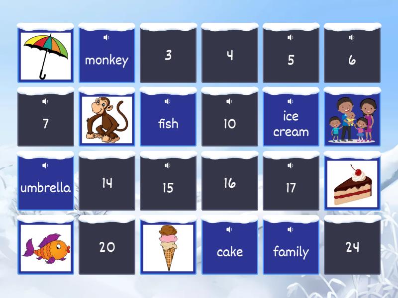 Jet 1 - Unit 4 - Nouns () - Matching pairs