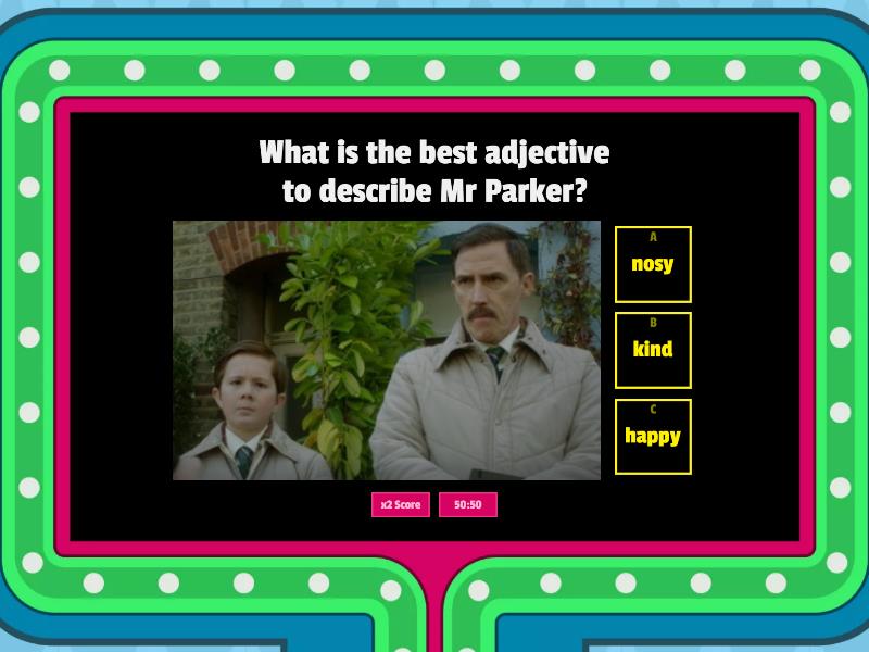 Gangsta Granny Quiz FILM- adjectives quiz - Gameshow quiz