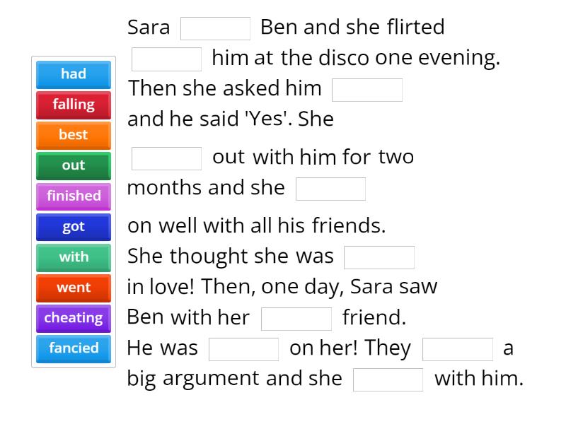 Relationship verbs - Complete the sentence