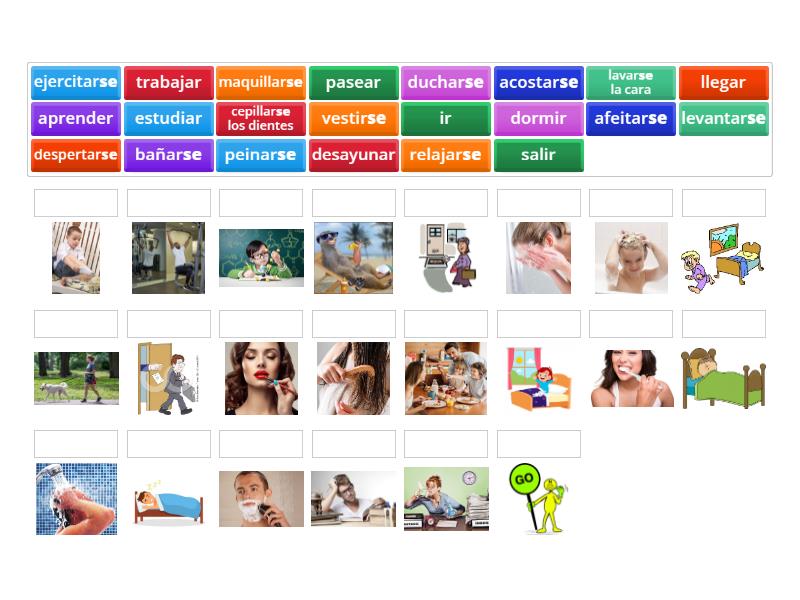 LA RUTINA DIARIA ESPAÑOL - Match up