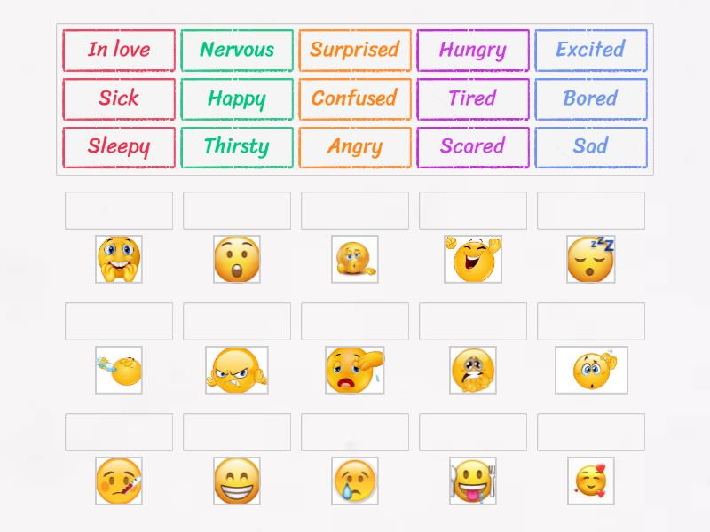 FEELINGS AND EMOTIONS - Match up