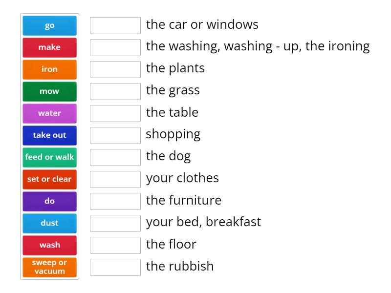 housework 2 - Match up