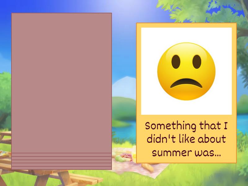 Let's Talk About Summer Vacation - Speaking cards