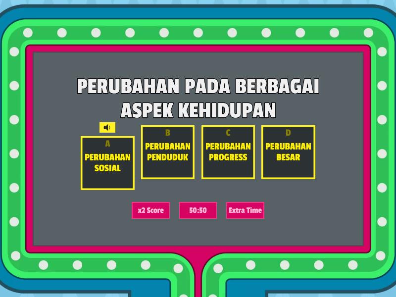 BAB I MANUSIA DAN PERUBAHAN - IPS KELAS IX - Concurso de preguntas
