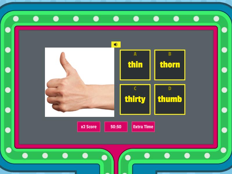 Phonics th - Gameshow quiz