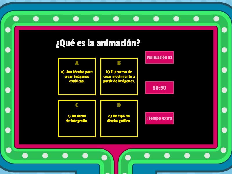 ANIMACION Y SUS MÉTODOS - Concurso de preguntas