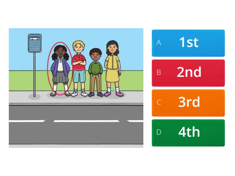 In what place are they in? - Ordinal numbers - Test
