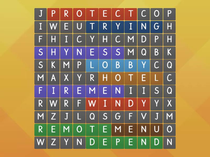 Fundations Level 2 Unit 7 words - Sopa de letras