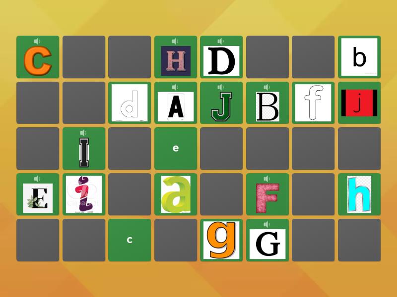 Letters - Matching pairs