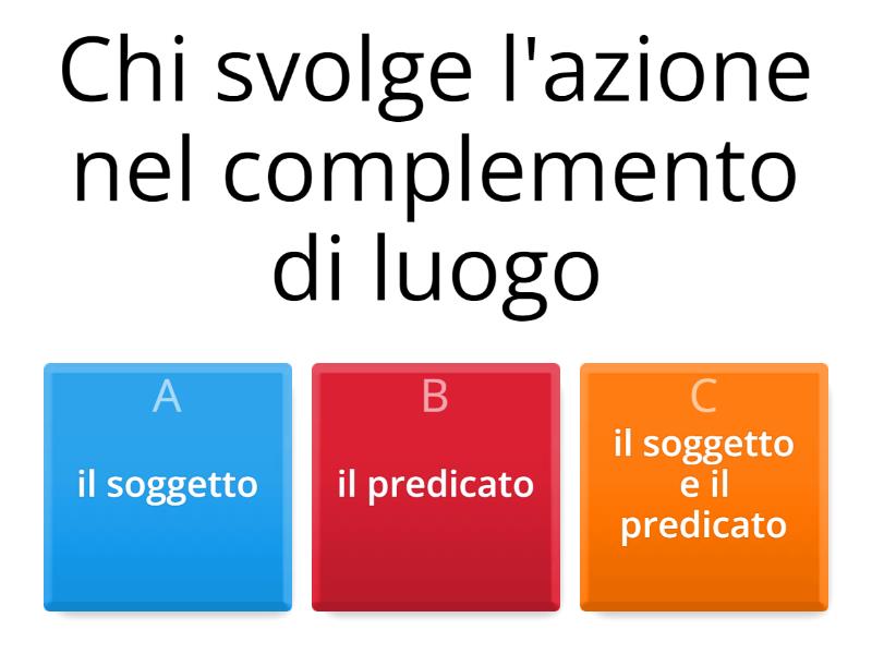 complemento di luogo - Quiz