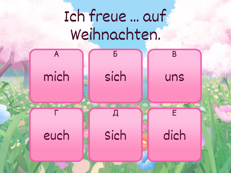 sich-Verben (Reflexive Verben) - Quiz