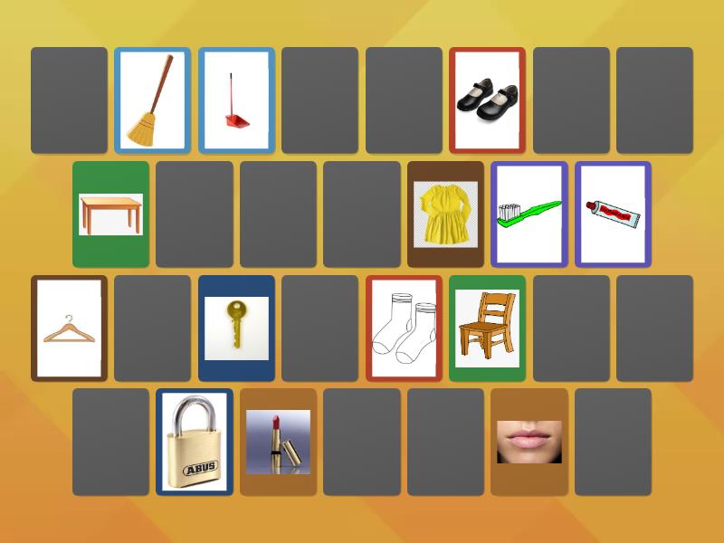 Objects that go together - Matching pairs