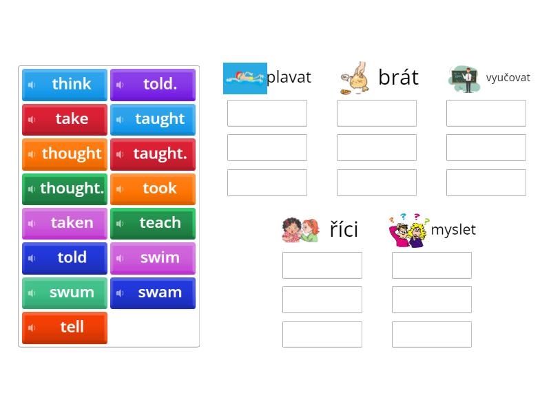 plavat - myslet - Group sort