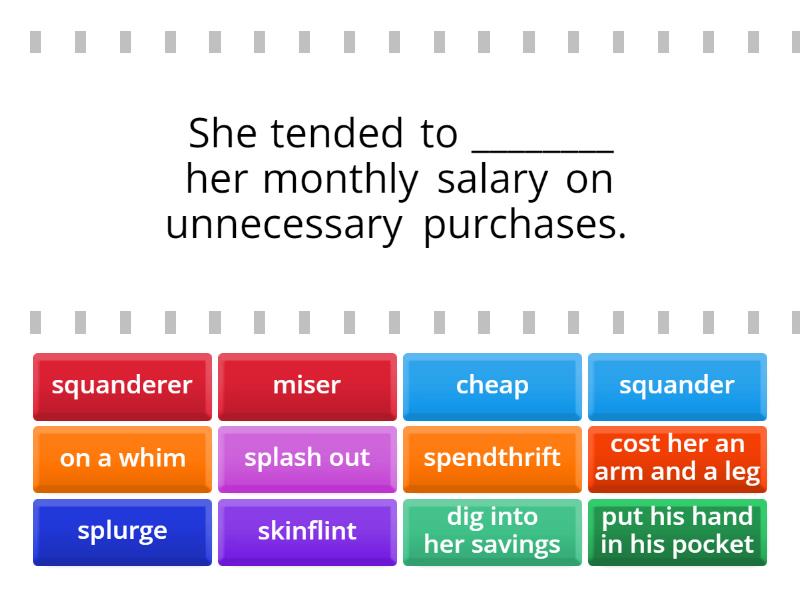 Money Talks 1 - Find the match