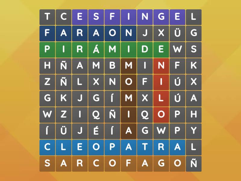 sopa de letras de egipto - Wordsearch