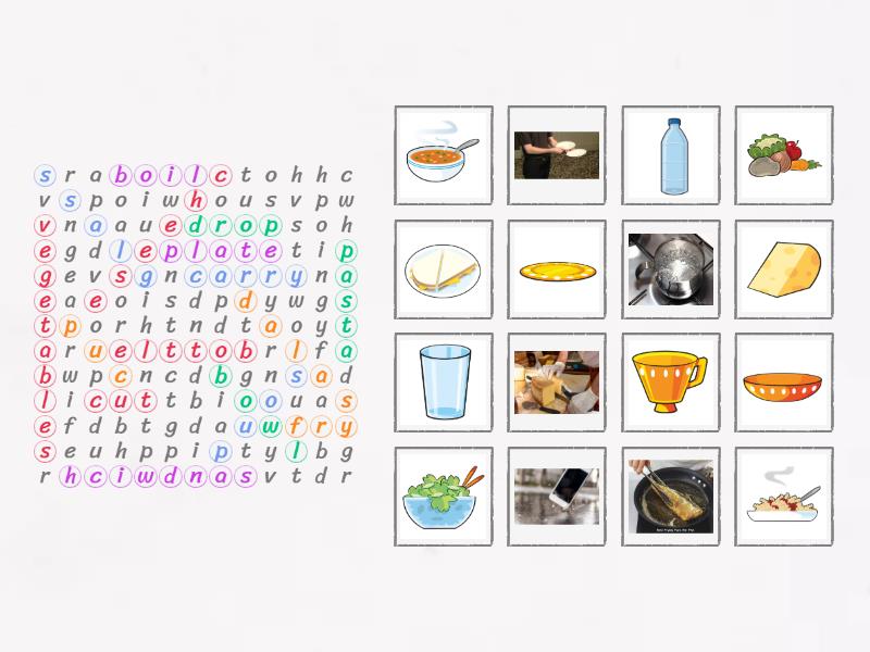 PU2 Unit 7 food - Wordsearch