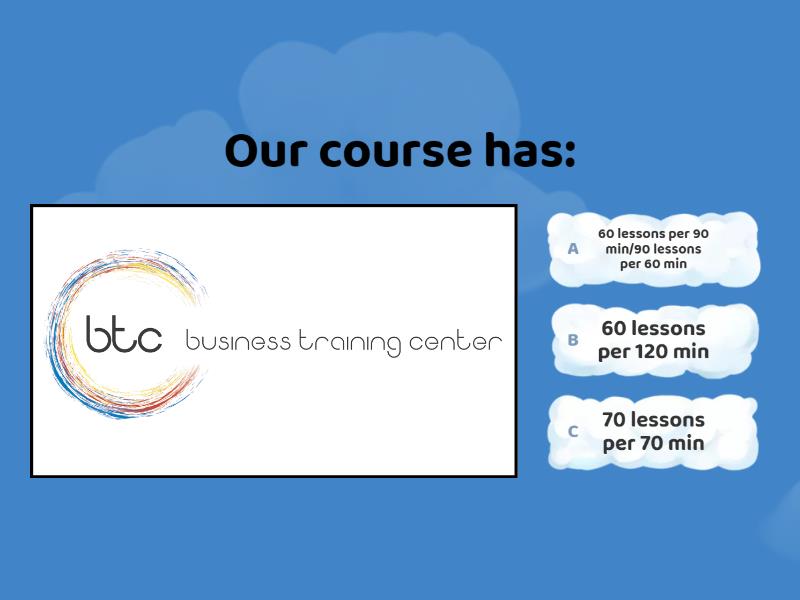 BTC First Lesson - Quiz