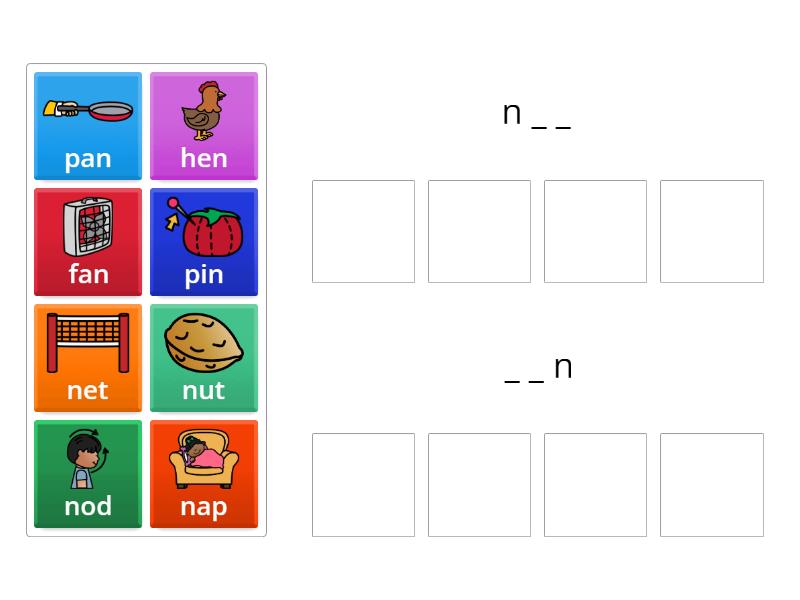 letter n sort - Group sort