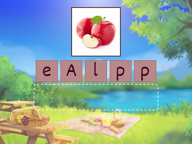 Instruction: Arrange the letters based on the given picture correctly ...
