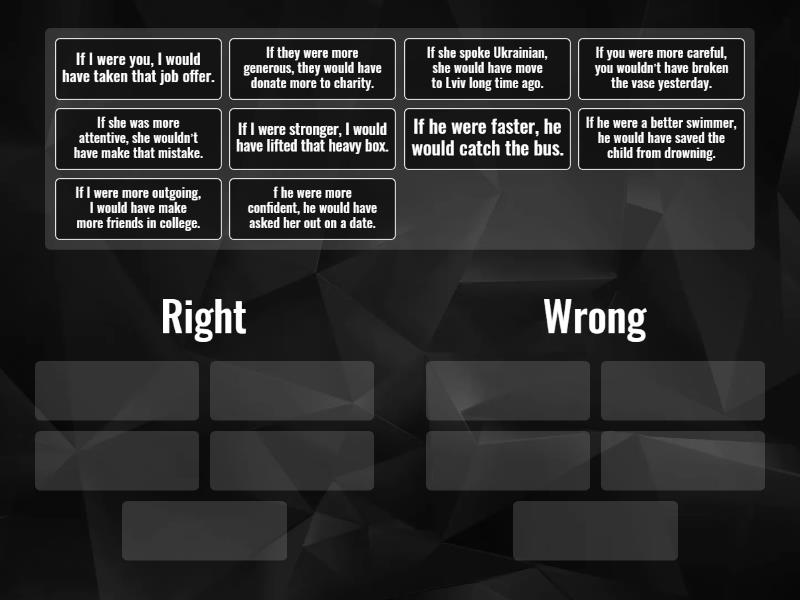 Mixed Conditionals (2+3) - Group sort
