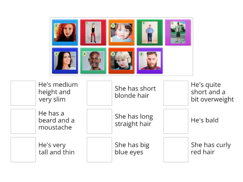 What does he/she look like? - Match up