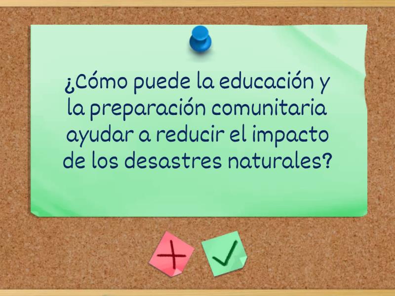 Preguntas de precalentamiento sobre desastres naturales - Flash cards