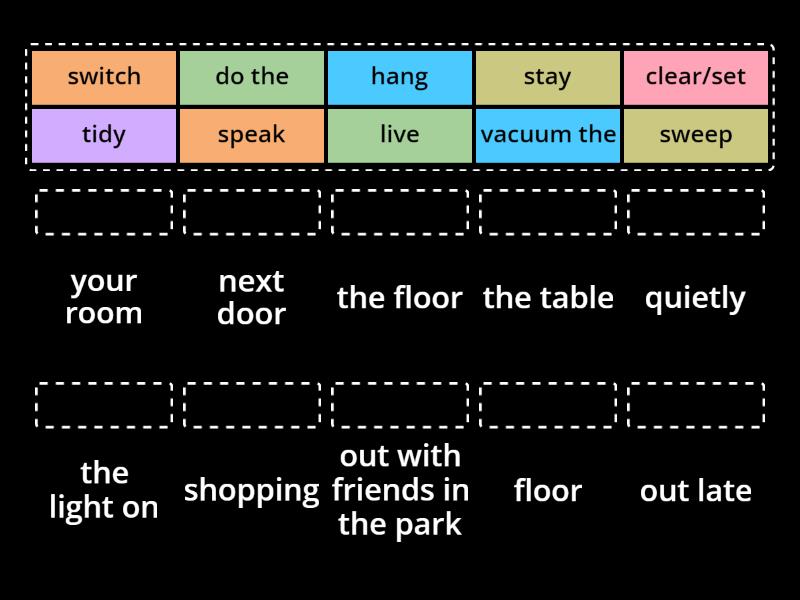 Wider world 2 Unit 5 Revision ex. 3 - Match up