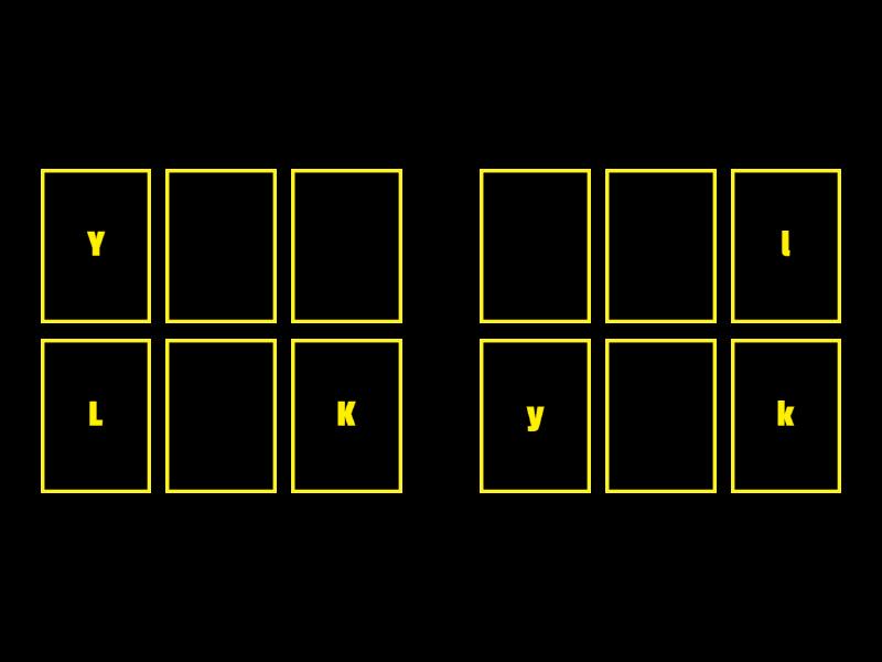 Uppercase and lowercase letters - Matching pairs