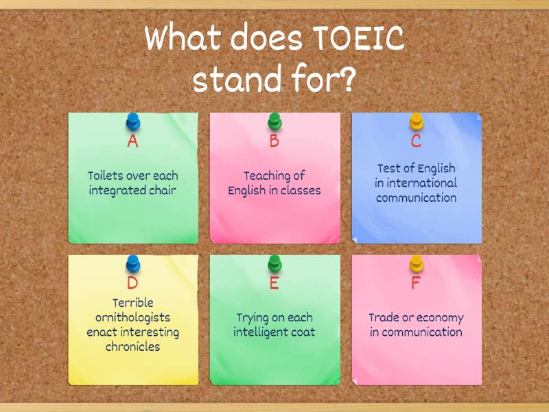 TOEIC: Intro - Quiz