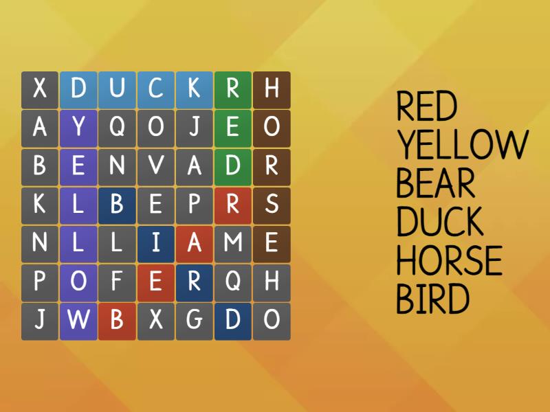 K3 Brown Bear - Wordsearch