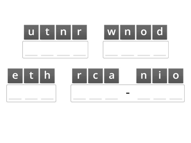 6B Ch3 Vocab - Anagram