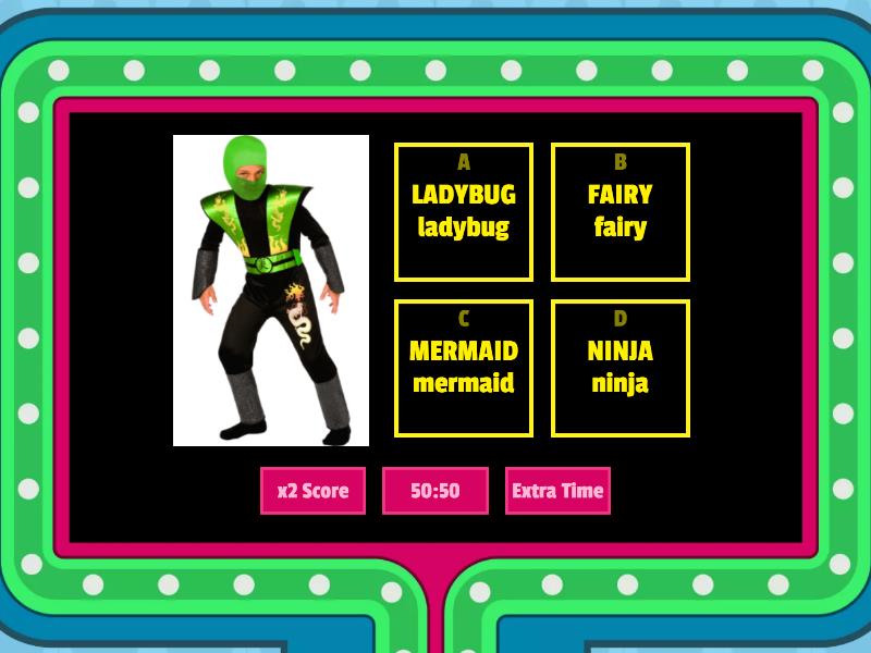 Carnival costumes - Gameshow quiz