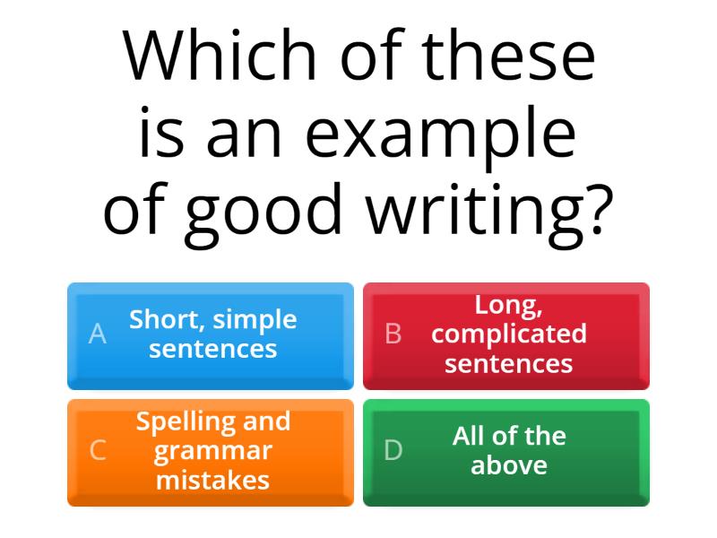 Writing Diagnostic - Quiz