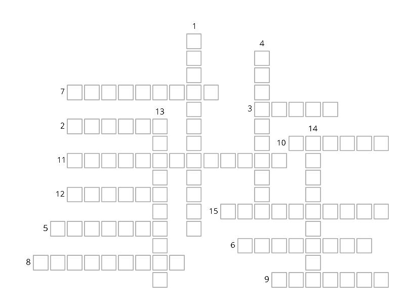 Bullying Vocabulary - Crossword