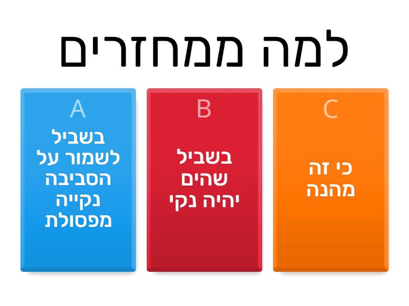מיחזור חידון-גפן - Quiz