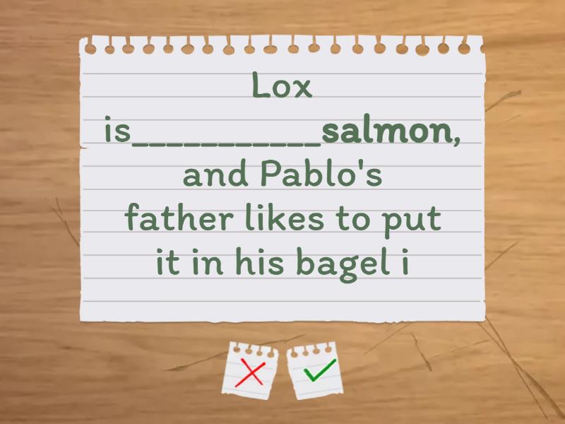 Jalapeno Bagels-Sentences "The bold words will help you." - Flash cards
