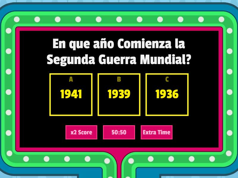 La Segunda Guerra Mundial - Kuis gameshow