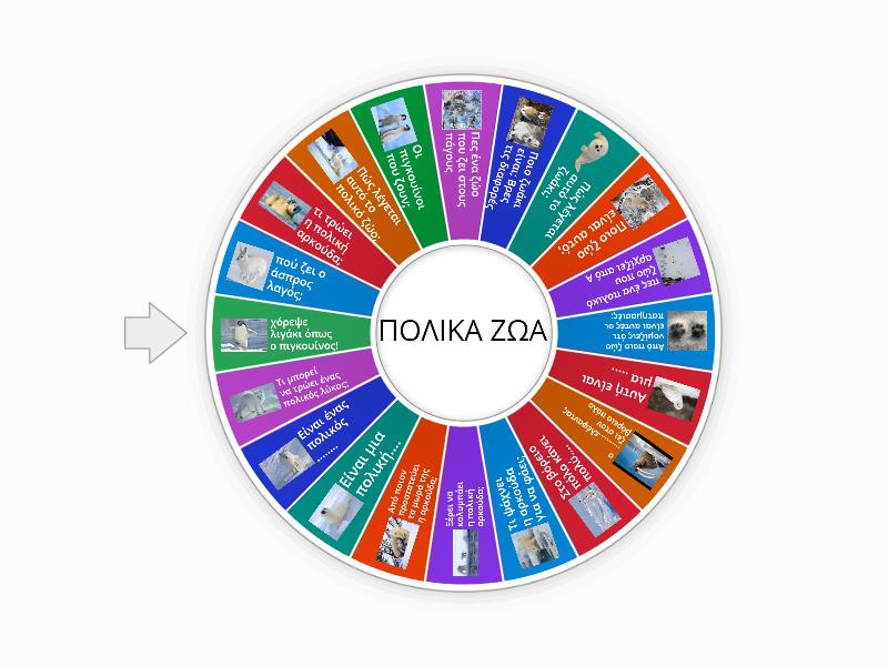 ΤΡΟΧΟΣ ΤΟΥ ΧΕΙΜΩΝΑ με πολικά ζώα - Spin the wheel