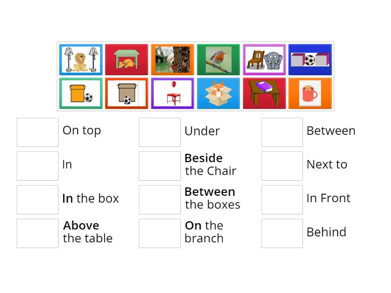 Prepositions - - Match up
