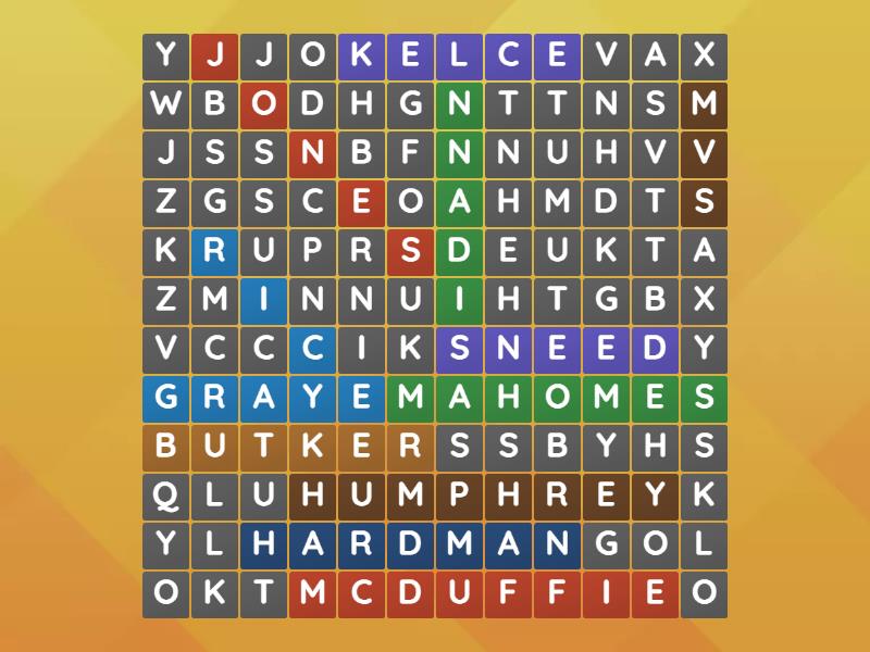 Kansas City Chiefs Wordsearch - Sopa de letras