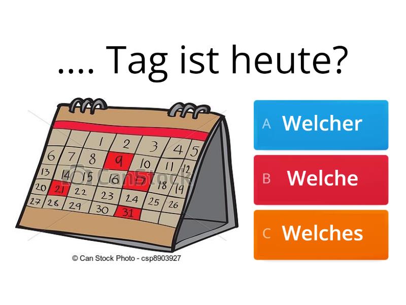 Welcher/Welche/Welches? - Quiz