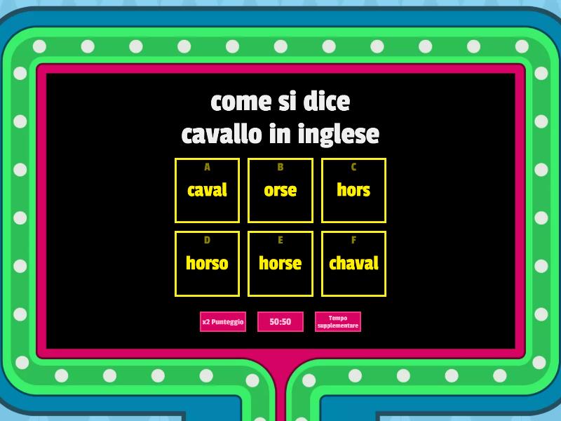 inglese - Gameshow quiz